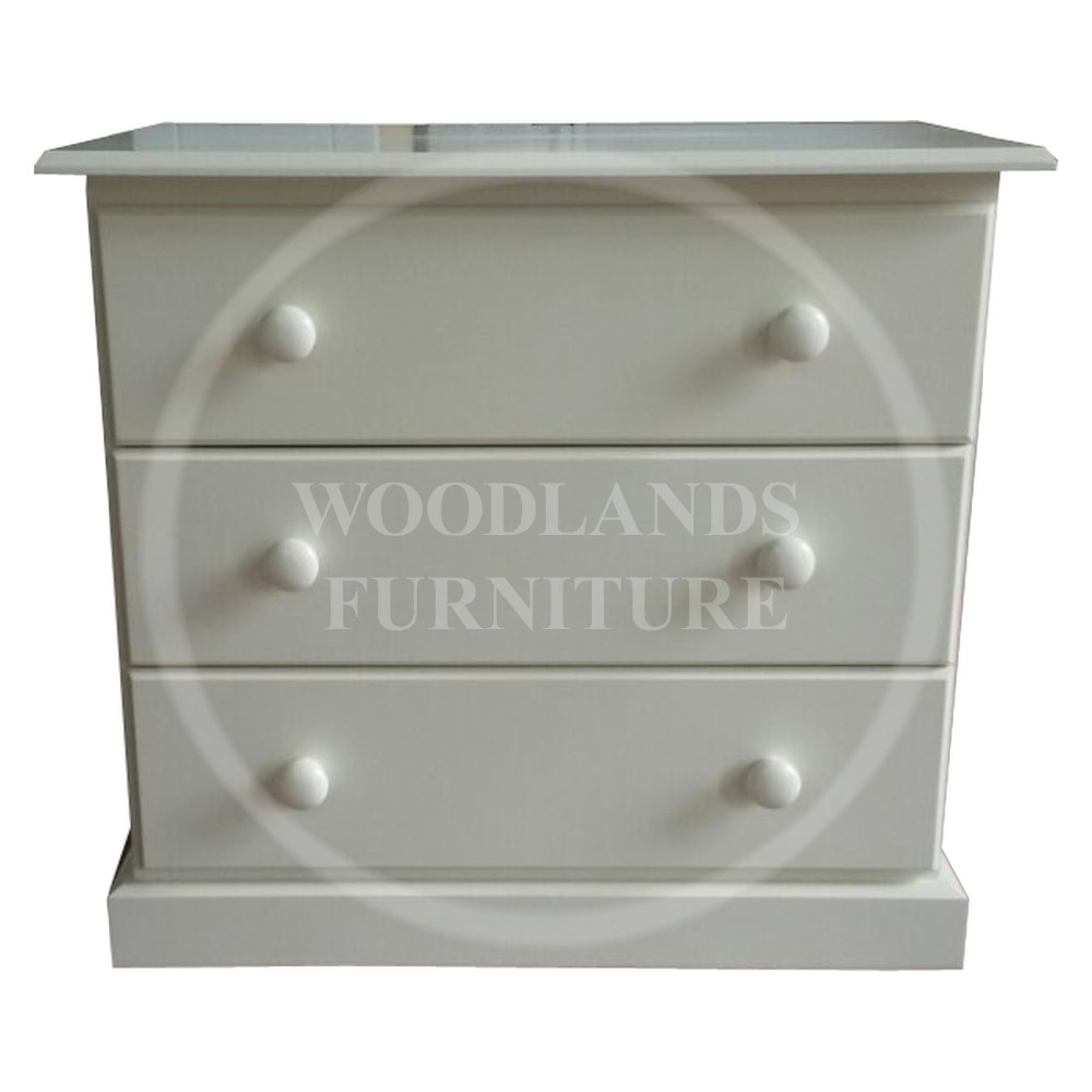 KIDDIES 3 DRAWER CHEST IN IVORY